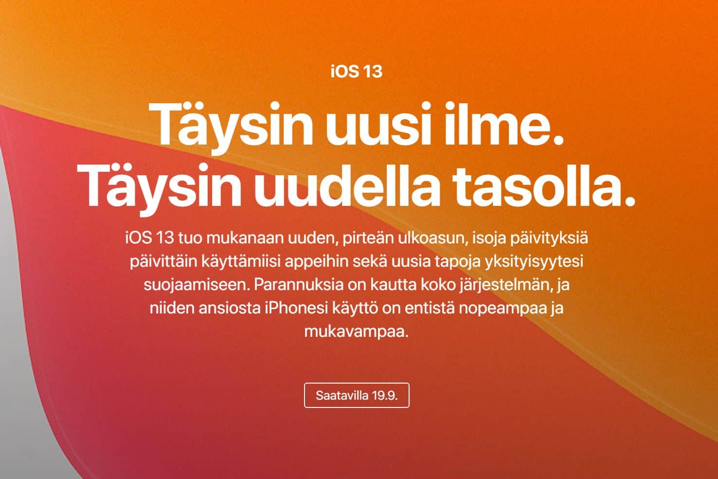 IOS 13 p ivityksen Jakelu Alkaa 19 Syyskuuta IPadOS Ja IOS 13 1